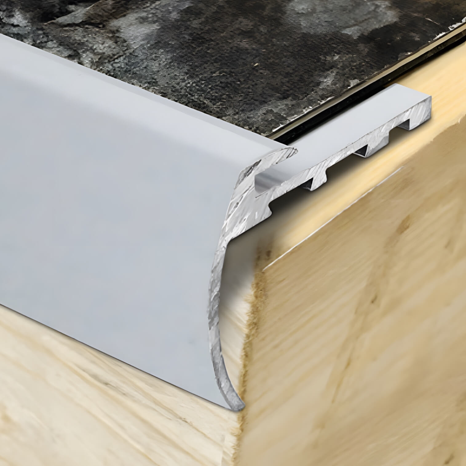 Aluminium Vinyl Nosing TVB 3mm 5mm LVT Step Edge Curved